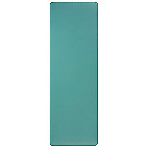 Gaiam Essentials Thick Yoga Mat Fitness & Exercise Mat With Easy-Cinch Carrier Strap, Teal, 72"L X 24"W X 2/5 Inch Thick