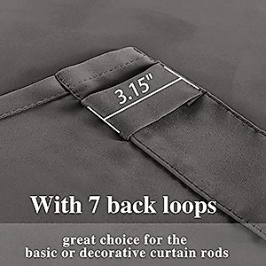 WONTEX Blackout Curtains 52 x 84 inch Length, Grey - Thermal Insulated Room Darkening Back Tab and Rod Pocket Window Curtains for Living Room and Bedroom, Set of 2 Curtain Panels