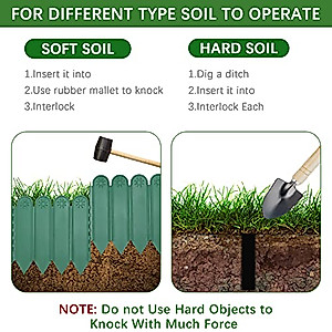 EEOCWF 10PCS Green Garden Edging Borders, 8.66"X8.66" Plastic Garden Landscape Edging, 7.2ft Interlocking Decorative Garden Fences Edging, Lawn Edge Flower Bed Border for DIY Patio Walkways Yard