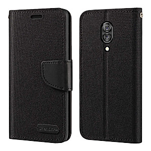 Lenovo Z5 Pro Case, Oxford Leather Wallet Case with Soft TPU Back Cover Magnet Flip Case for Lenovo Z5 Pro GT