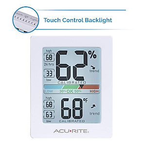 AcuRite Pro Humidity Meter & Thermometer with Touch Activated Backlight
