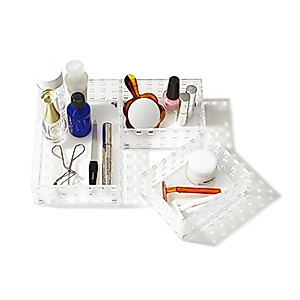 Like-It Bricks 90012 Storage Bin, Translucent White