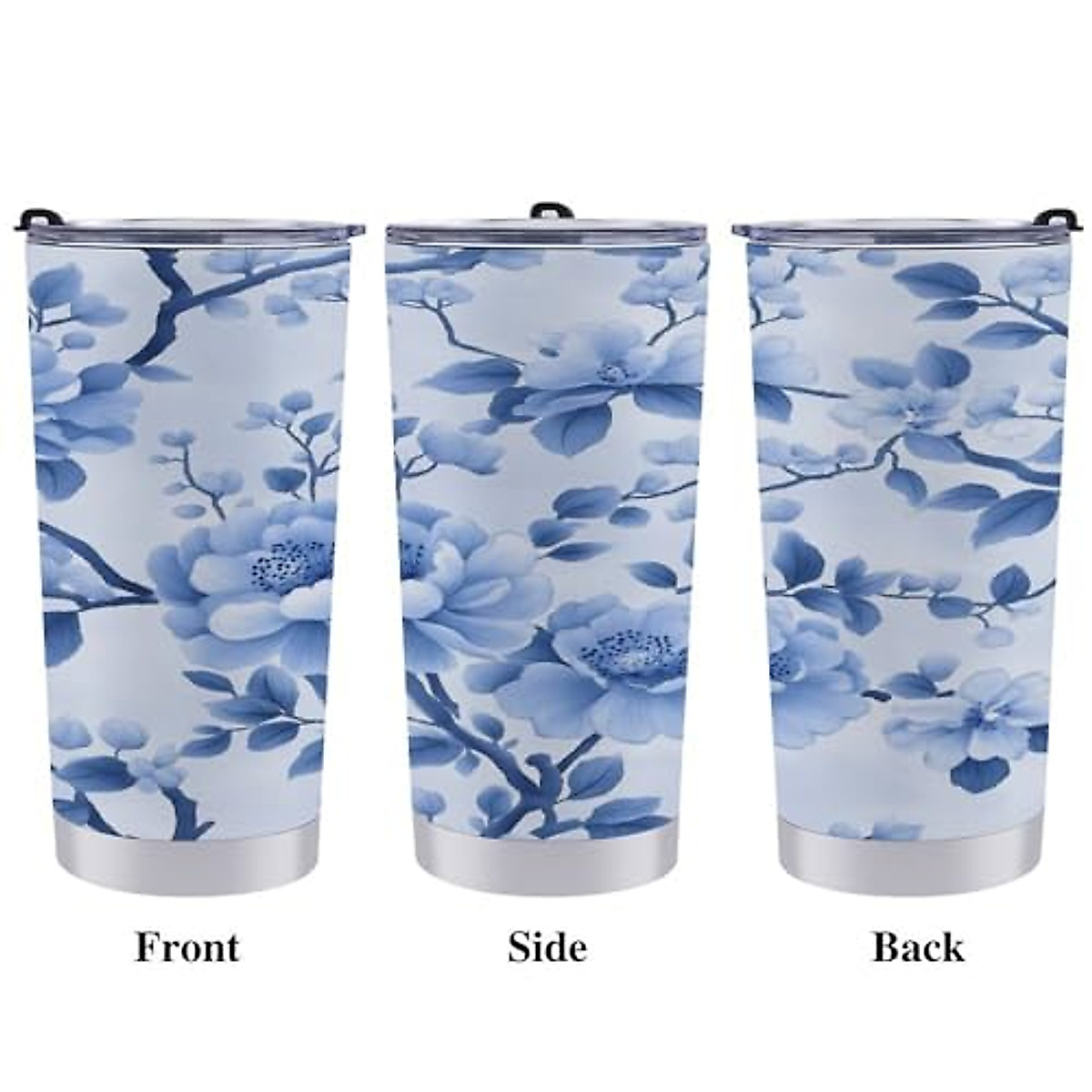 zxxpensy 20 Oz Tumbler Travel Cup Blooming Magnolia Flower Water Bottle, Stainless Steel Vacuum Insulated Coffee Mug with Straw Lid And Cleaning Brush