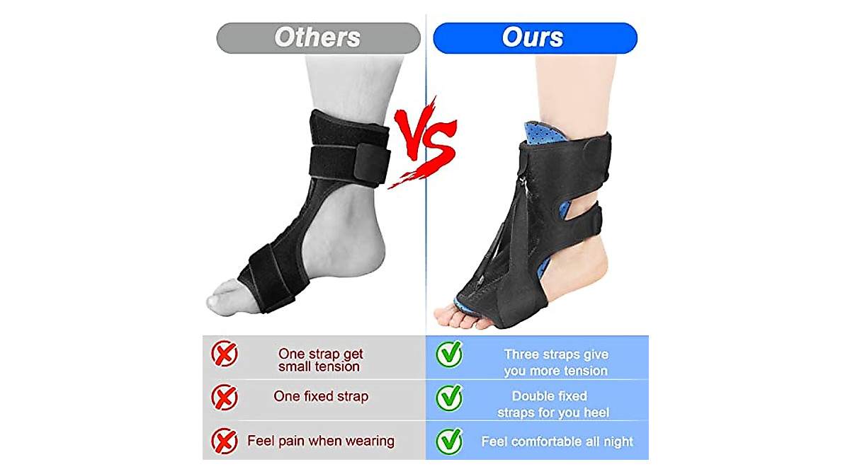 Adjustable Night Splint for Plantar Fasciitis & Foot Pain Relief
