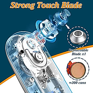 Morole Electric Can Opener with Replaceable Blade and Rechargeable 1000mAh Battery, Auto Electric Can Opener of One Button - Smooth Edge, Food Safe