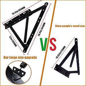 ANTEISI Large Lift and Up Hinges,Sized Sofa Bed Storage Lifting Hinge,Lift Up Storage Bed Hinges,Storage Box Hinges Lifting Storage Bed Sofa Hinges,Lift Up Hinges Mechanism,Hinges Heavy Duty