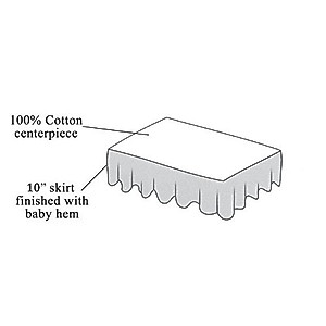 TL Care 100% Cotton Percale Mini Crib Skirt, Ecru