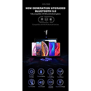 Astren Zyre Noise Cancelling Wireless Earbuds with Mic, Bluetooth 5.0, and Quick Charging Case, IPX5 Waterproof and Sweat Resistant for Running, Exercise, Sports, 8 Hour Playback