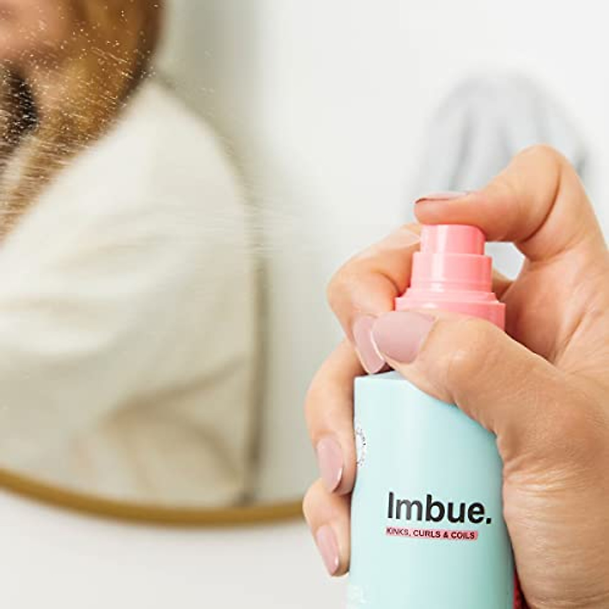 Imbue Leave-In Conditioning Spray for Curly Hair, 6.7 fl oz, Coconut Oil - Frizz Control, Leave in Conditioner for Dry, Damaged Curls, Curly Girl Compliant, Vegan