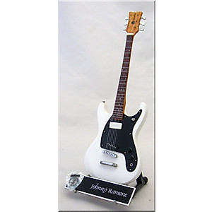 JOHNNY RAMONE Miniature Guitar with Guitar Pick