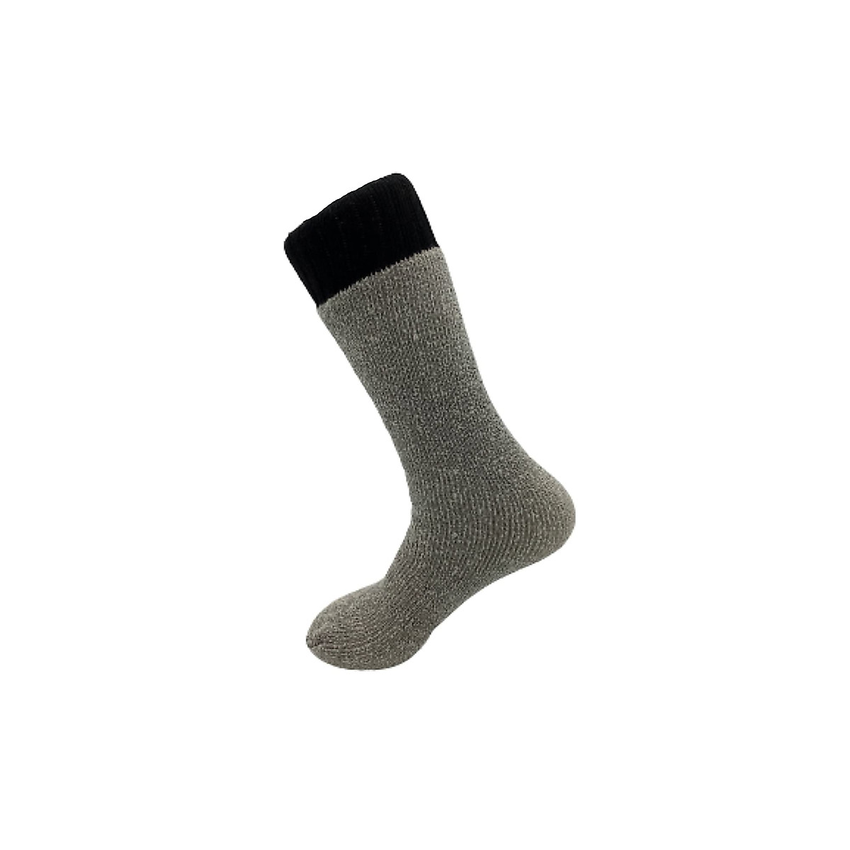 6 Pairs Men's Boot Socks Thick Work Warm Hiking Winter Crew Thermal Heavy Duty in Grey and Black