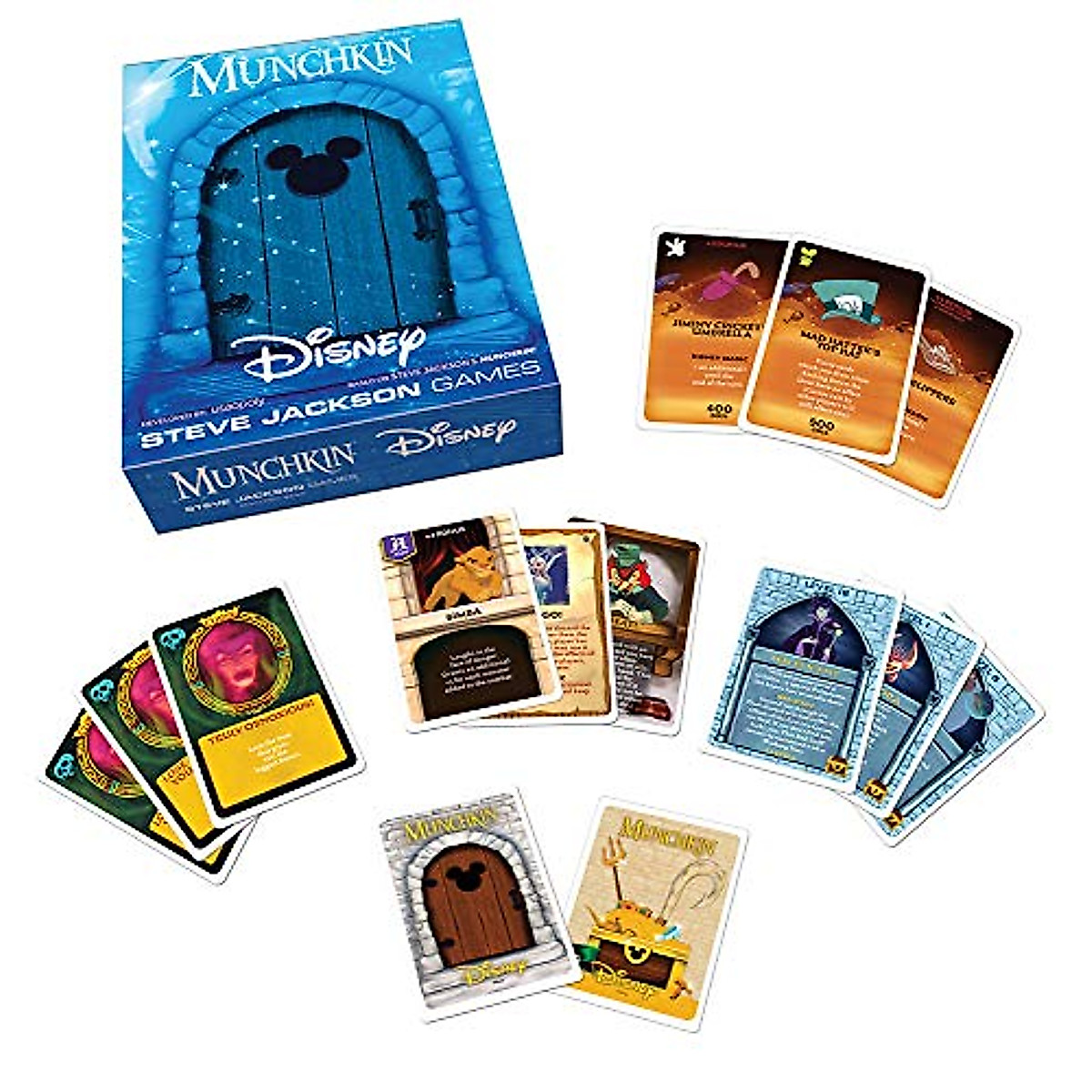 USAOPOLY Munchkin: Disney Card Game | Munchkin Game Featuring Disney Characters and Villains | Officially Licensed Disney Card Game | Tabletop Games & Board Games for Disney Fans