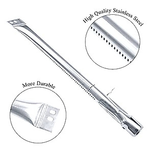 Hisencn Repair kit Replacement for Brinkmann 810-3660-S, 810-3660-F, 810-4557-0, 810-4457-F Grill Models, Stainless Steel Grill Burner Tube, Adjutable Carry Over Tube, Heat Plate Tent, Igniter