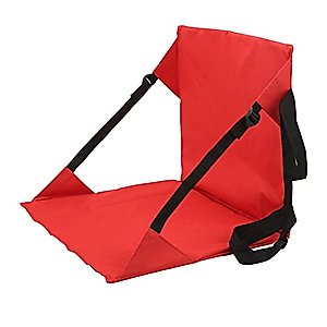 Okuyonic Folding Stadium Seat, Portable Lightweight Folding Bleacher Cushion Pearl Cotton for Lawn(Red)