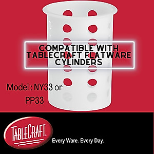TableCraft Products 7062 Two-Tiered Flatware Cylinder Holder with 6 Holes