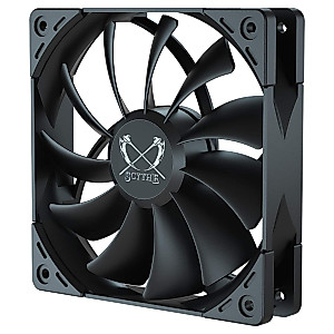 Scythe Mugen 5 Rev.C CPU Air Cooler, 120mm Single Tower, Black Edition LGA1700 AM5- Kaze Flex Black 120mm PWM Fan Bundle - Dual Fans Edition
