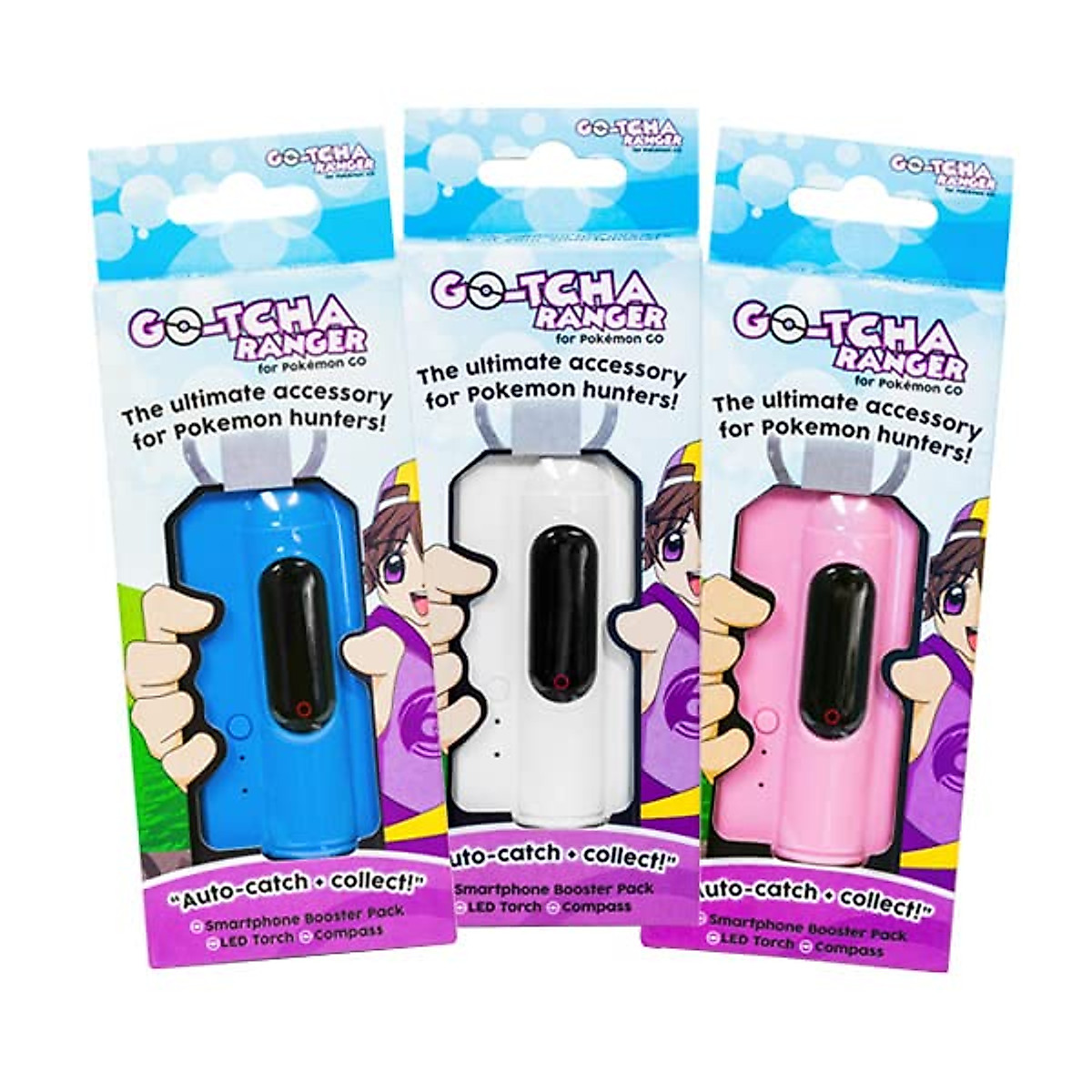 Gotcha Go-Tcha Ranger LED Touch Screen for Pocket Monster Go Plus Accessory for iPhone/Android - Pink