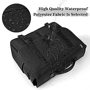 Mens Messenger Bag 15.6 Inch Waterproof Laptop Briefcase Large Satchel Shoulder Bag Office Travel Business Computer Laptop Bag Cable Organizer Bag Set 2pcs,Black