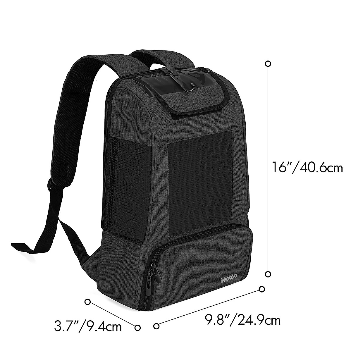 CURMIO Portable Oxygen Concentrator Backpack, POC Carrying Bag Compatible with Inogen, OxyGo and Caire Units, Bag Only, (Patented Design)