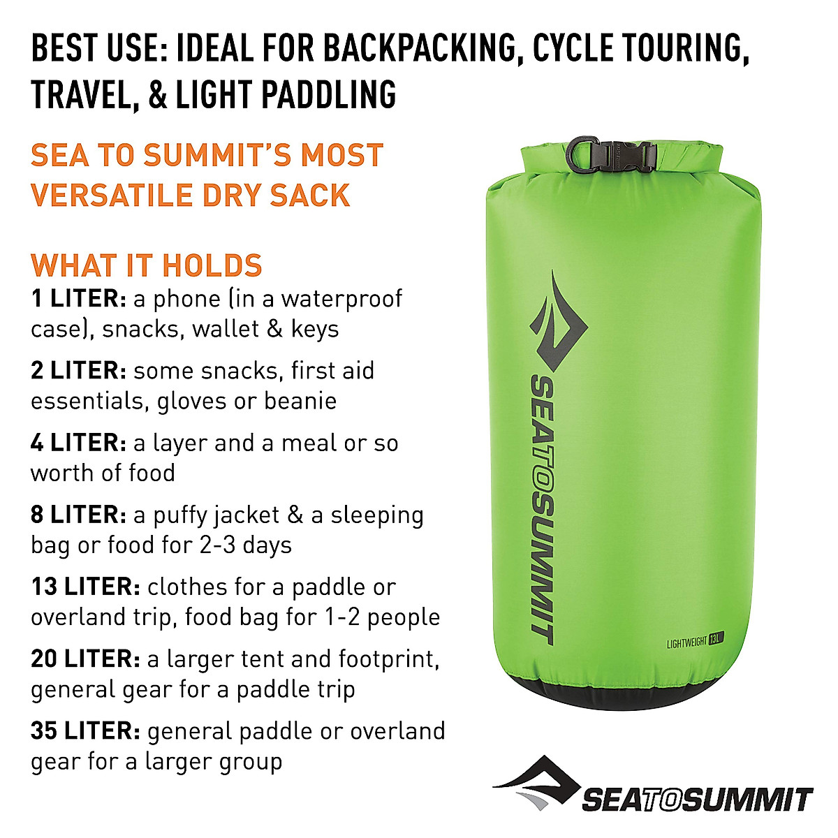 Sea to Summit Lightweight Dry Sack,Blue,XX-Large-35-Liter