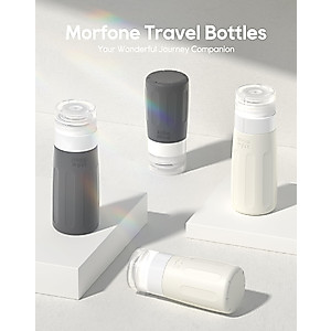 Morfone 16 Pack Silicone Travel Bottles Set for Toiletries TSA Approved Travel Containers Leakproof Squeezable Refillable Accessories 2oz 3oz for Shampoo Conditioner Lotion Liquids (BPA Free)