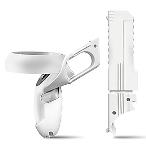Esimen Grips Accessories for Oculus Quest 2 Grip Stock Controller Protective Shell Enhanced Gaming Experience, Arizona Sunshine Robo Recall PavlovOnward Game Accessorie (White)