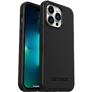 OtterBox iPhone 13 Pro (ONLY) Symmetry Series Case - BLACK, ultra-sleek, wireless charging compatible, raised edges protect camera & screen
