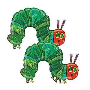 Set of 2 The Very Hungry Caterpillar Eric Carle Jumbo 43" Foil Party Balloons