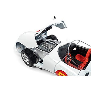 Auto World Speed Racer Mach 5 with Chim Chim and Speed Racer Figures. , Speed Racer AWSS124-1/18 Scale Diecast Model Toy Car