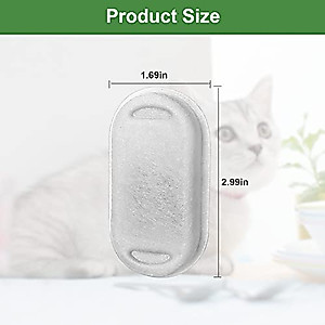 Carcent Cat Fountain Filters, 16 Pack Cat Water Fountain Filter for Stainless Steel 67oz/2L Pet Fountain, Replacement Filters for Pet Drinking Fountain