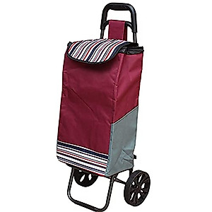 Shopping Trolley on Wheels Multi Function Shopping Cart Foldable Portable Trailer/Old Man's Bag Car/Two Wheel Cart/Waterproof Oxford Cloth Bag/Load 35 Kg Storage Hand Trucks,#3 ,