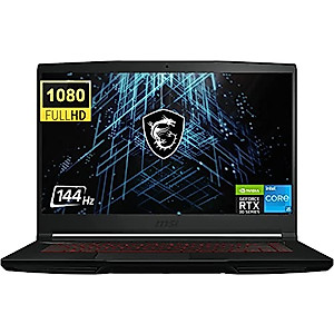 MSI 15.6" FHD 144Hz Gaming Laptop, Intel Core i5-11400H Processor, NVIDIA GeForce RTX 3050, 32GB DDR4 RAM, 1TB PCIe SSD, WiFi, Webcam, Backlit Keyboard, Windows 11 Home, Black