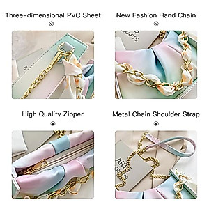 HAOOT Women's Clutch Purses Shoulder Bag Mini Pleated Purses Dumpling Bag Evening Handbags for Women (Colorful)