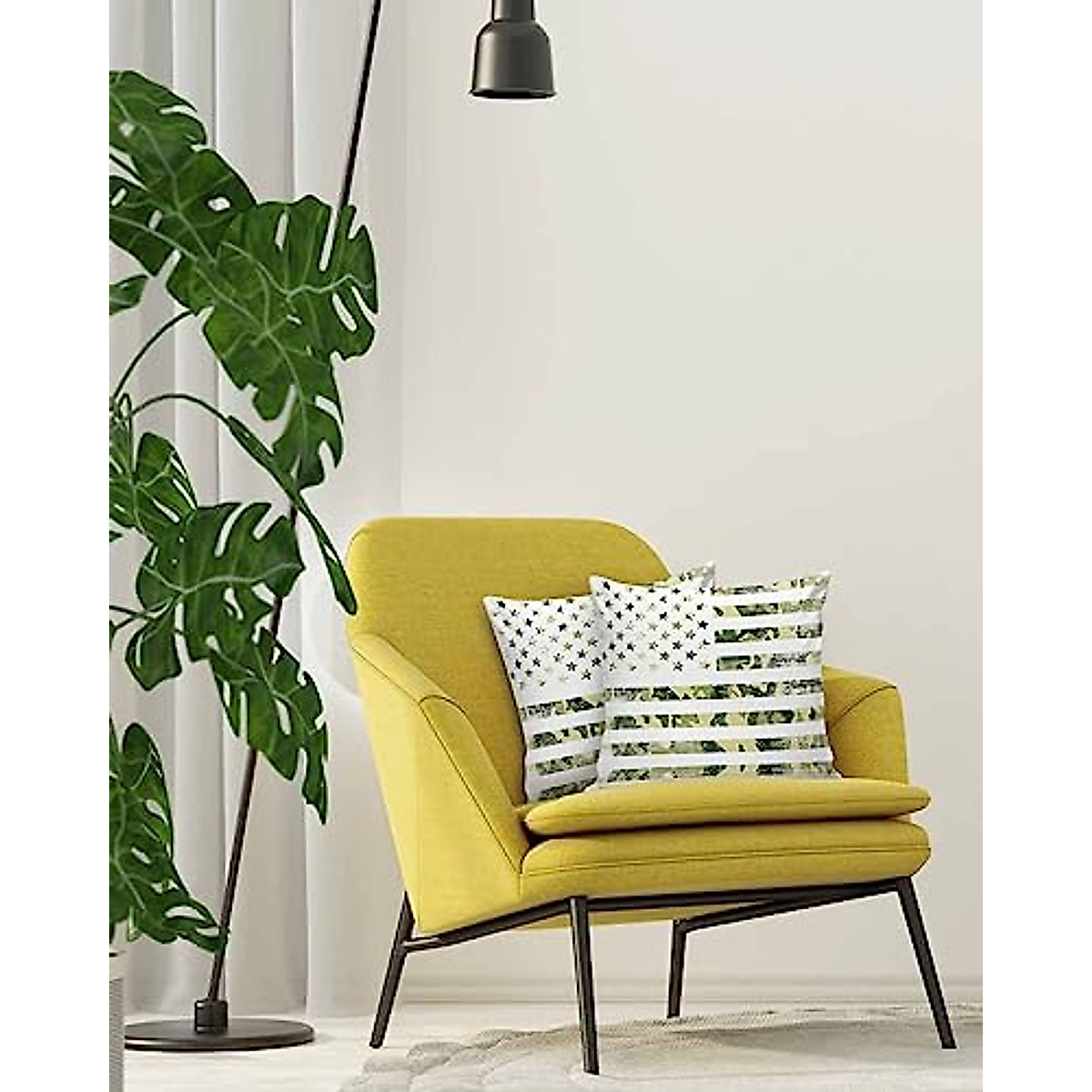 applebless Set of 2 Throw Pillow Covers Square for Home Decor, Camo 18x18 Inch Cotton Reversible Pillow Case Sofa Soft Cushion Cases for Bedroom Couch Bed Car Chair