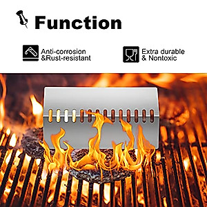 Clivimi Stainless Steel Grill Heat Plates Shield Flame Tamer, 12 7/8" BBQ Gas Grill Replacement Parts for Bull Angus 47628, 47629, Outlaw 26038, 26039, Steer Premium 69008, Cal Flame G series 4 burner