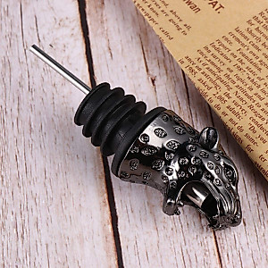 Hemoton Measured Wine Pourer Wine Stoppers for Wine Bottles Bottle Pourer Wine Accessories Wine Pour Spouts Animal Wine Aerator Alloy Wine Stoppers Wine Spout Beer Bottle Cap Seal