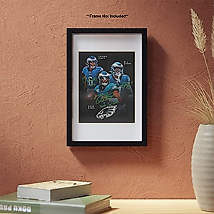 Ikonic Fotohaus Jalen Hurts AJ Brown Devonta Smith Signed Photo Autograph Print Wall Art Home Decor