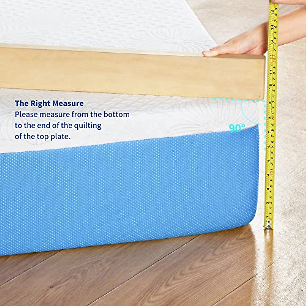 Olee Sleep 9 Inch Ventilated Gel Infused Memory Foam Mattress, CertiPUR-US® Certified, Blue, Twin