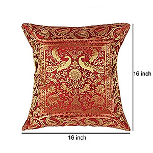 Boho Bohemian Style Home Sofa Bed Decorative Animal Design Throw Pillow Cover (16X16 Inch)