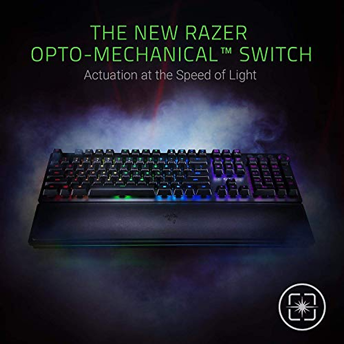 Razer Huntsman Elite Opto-Mechanical Switch Wired Mechanical Gaming Keyboard: Multi-Functional Digital Dial, Multi-Functional Digital Dials, RGB Lighting USB Computer Keyboards for PC Gaming (Renewed)