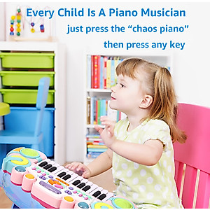 Cozybuy Toddler Piano Toy Keyboard, 24 Keys Toy Piano for Baby, Multifunctional Baby Piano Girl Toys Kids Piano Keyboard Toy for Toddlers, Birthday Gifts for 1-6 Years Old Boys and Girls Gifts