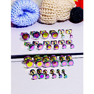 Prjndjw 12 Pairs 20G 18G Surgical Steel Flat Top Stud Earrings Set for Women Men Helix Tragus Barbell Stud Earrings Piercing Jewelry Mix Sizes 3mm 4mm 5mm 6mm 7mm 8mm Mixed color