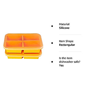 (2 Pack) Silicone Soup Freezer Molds With Lids & Measurement Lines, Makes 1 Cup Portions, Food Freezing Storage Containers, Soup, Pasta Sauce, Broth. Large Ice Cube Trays & Food Freezer Molds (2 Pack)