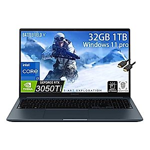 SAMSUNG Galaxy Book Odyssey 15.6" FHD (Intel Core i7-11600H, 32GB RAM, 1TB SSD, RTX 3050 Ti) Gaming & Business Laptop, 12 Hr Battery, Backlit KB, Fingerprint, Type-C, Webcam, IST HDMI, Win 11 Pro