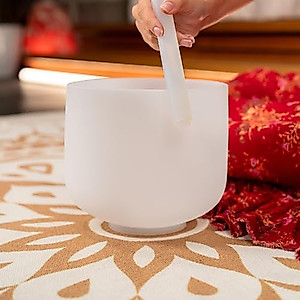 Meinl Sonic Energy Crystal Singing Bowl 9" A Note Brow Chakra, High-purity Quartz — for Meditation, ASMR, Sound Therapy, Yoga