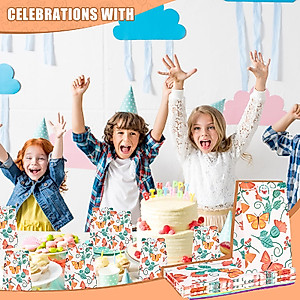 Shindel 24PCS Paper Gift Bags with Stickers, Butterfly Candy Bags Floral Treat Bags Party Favor Goodie Bags for Women Girls Birthday Party Tea Party