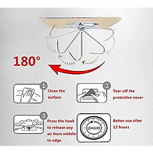 Speedkyz heavy-duty stainless steel 304 hook rail hanger, satin finish, excellent home storage and organization, suitable for bedroom, bathroom, hallway, corridor (Adhesive Hooks (10PCS))