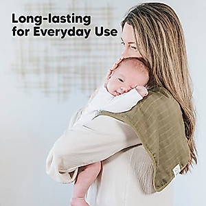 5-Pack Muslin Burp Cloths for Baby Boys, Girls - Organic Baby Burp Cloths, Burp Clothes for Baby Girl, Boy, Neutral Burp Cloths, Burping Cloths for Babies, Burp Rags, Bamboo Cotton Burp Cloth (Corals)