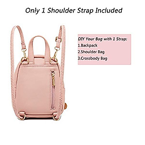 Q QICHUANG Women's Cute Mini Backpack PU Leather Crossbody Bag Fashion Small Purse with One Shoulder Strap Gift for Women(black)