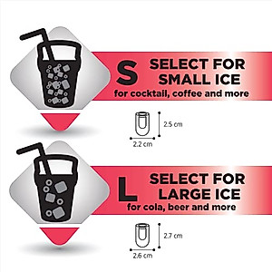 26 lb. Countertop Ice Maker, LED Control Panel Lets You Adjust Settings and Options, Integrated Bin Stores up to 1.5lb, Suitable for Restaurants, Kitchens, Etc, Stainless Steel